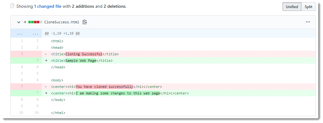 How to Verify Committed Changes on GitHub after Git Push command?